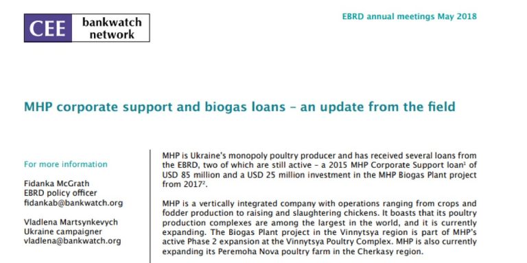 MHP corporate support and biogas loans – an update from the field ...
